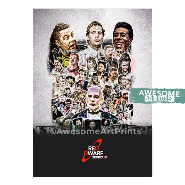 Red Dwarf Series 1 and 2 Poster, Digital Illustration – Awesome Art Prints